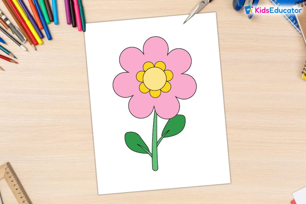 Easy Flower Drawing for Kids: Simple ‍Step-By-Step Tutorial - Kids Educator