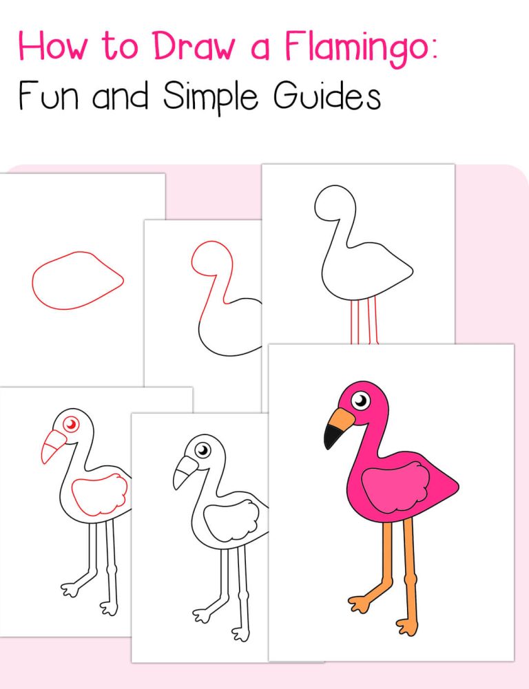 How to Draw a Flamingo: Master the Art in 6 Easy Steps - Kids Educator