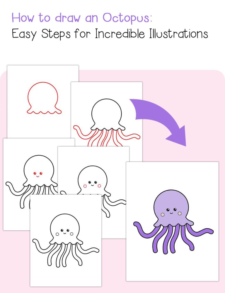 How to Draw an Octopus: 7 Easy Steps for Incredible Illustrations - Kids Educator