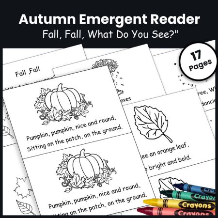 Autumn Emergent Reader- Fall and What Do you See? - Kidseducator